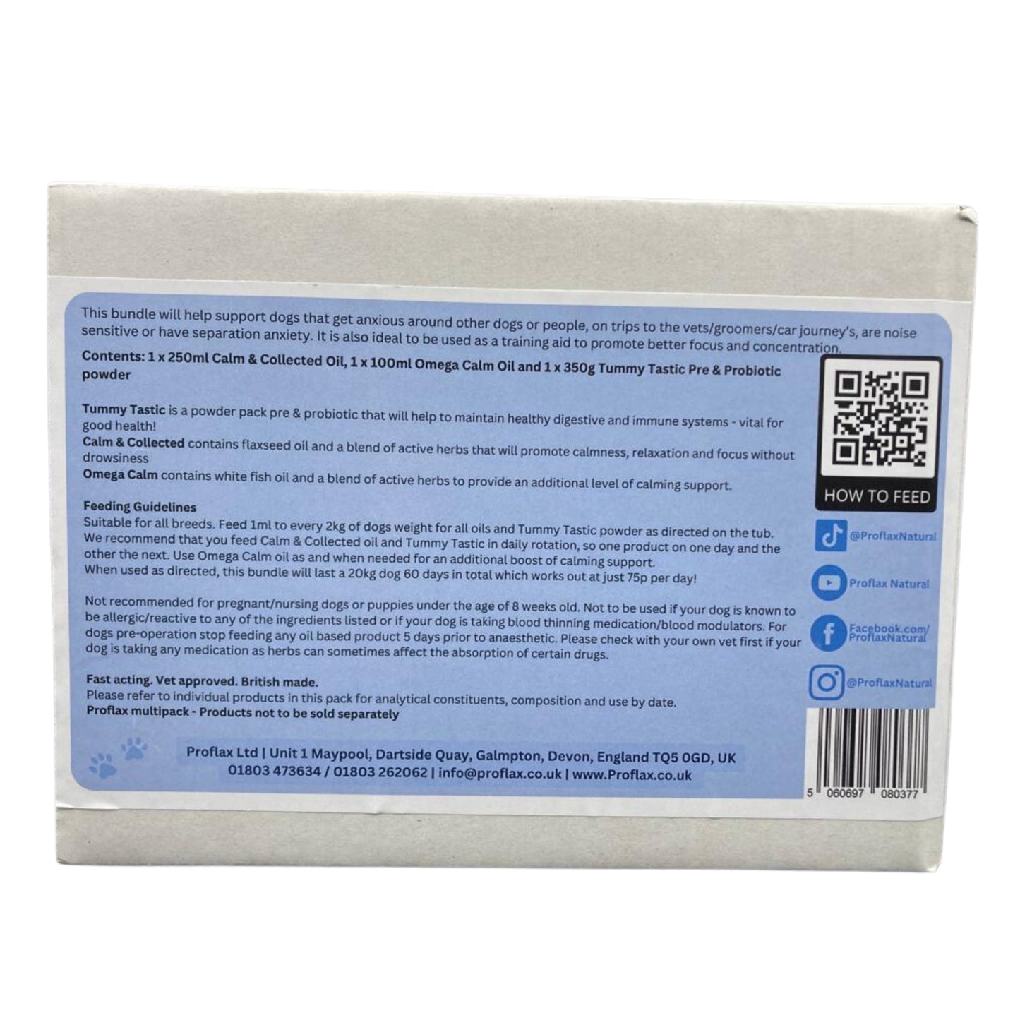 Proflax Chill Out Bundle for Dogs | 100% Natural Holistic Oil & Herbal ...